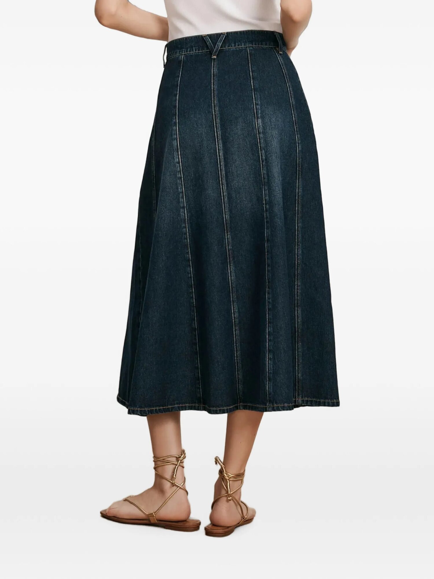 Юбка Veronica Beard Nasreen panelled midi skirt, размер 4 — фото 1