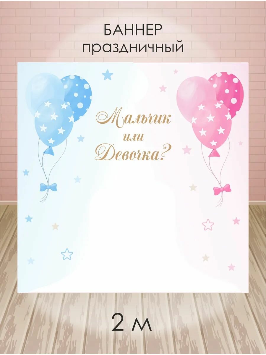 Баннер праздничный на гендер пати