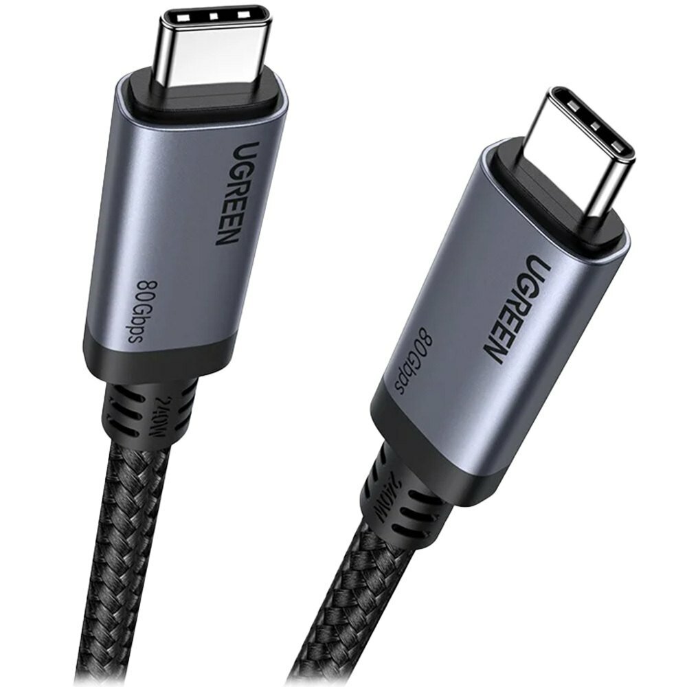 Кабель Ugreen L706 USB-C 5A Max 1 м. серый (65383)