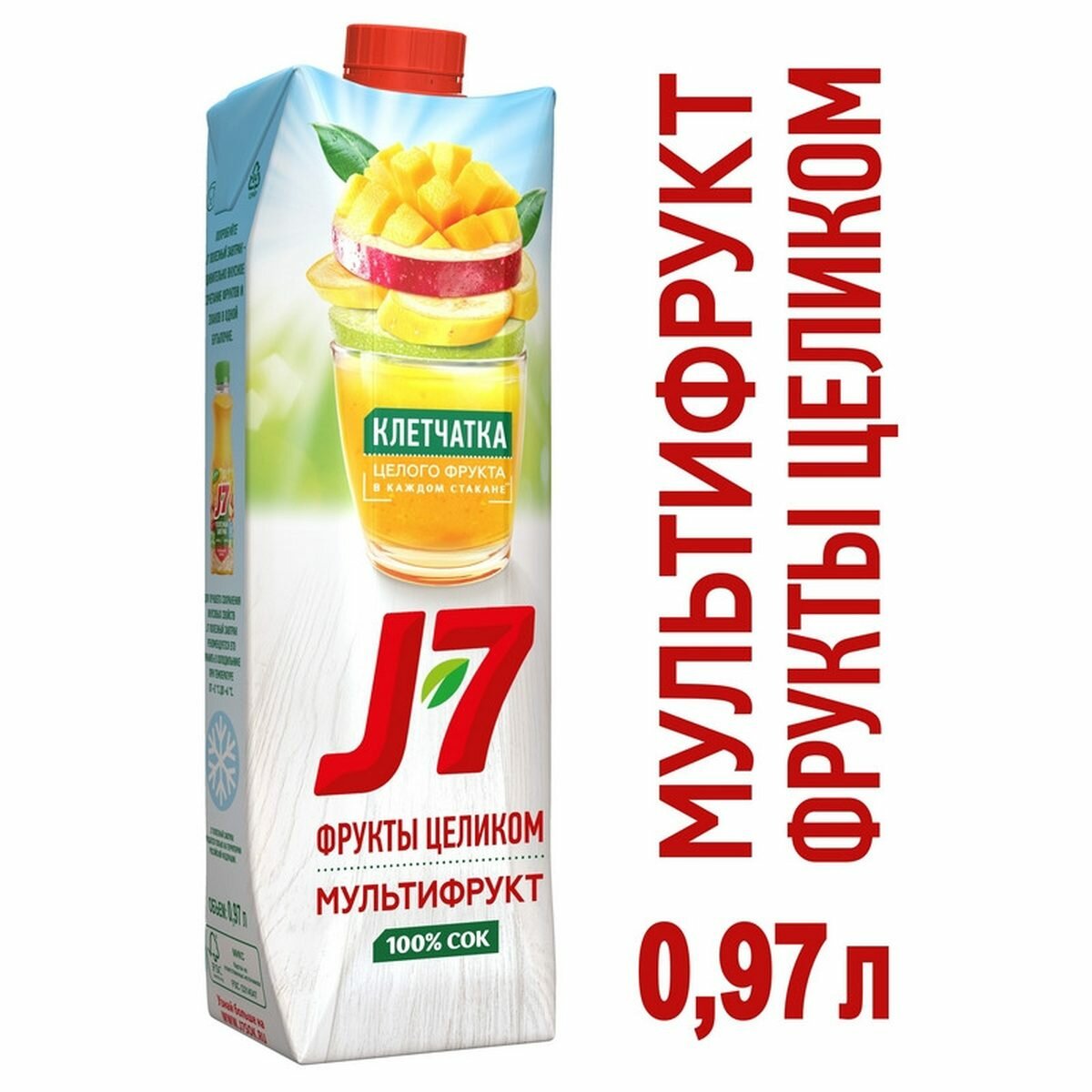Сок J7 мультифрукт с мякотью 0.97л, 12шт.