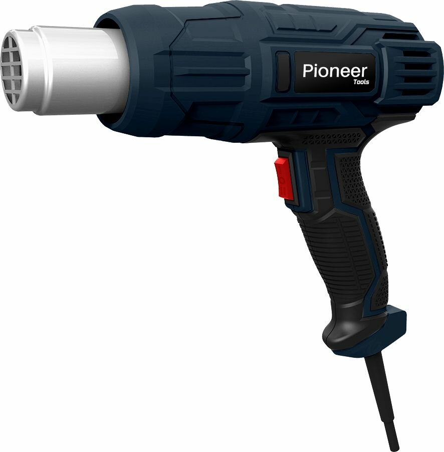 Фен строительный Pioneer HG-E2000-02CD, 2000Вт, 3 режима, 4 насадки