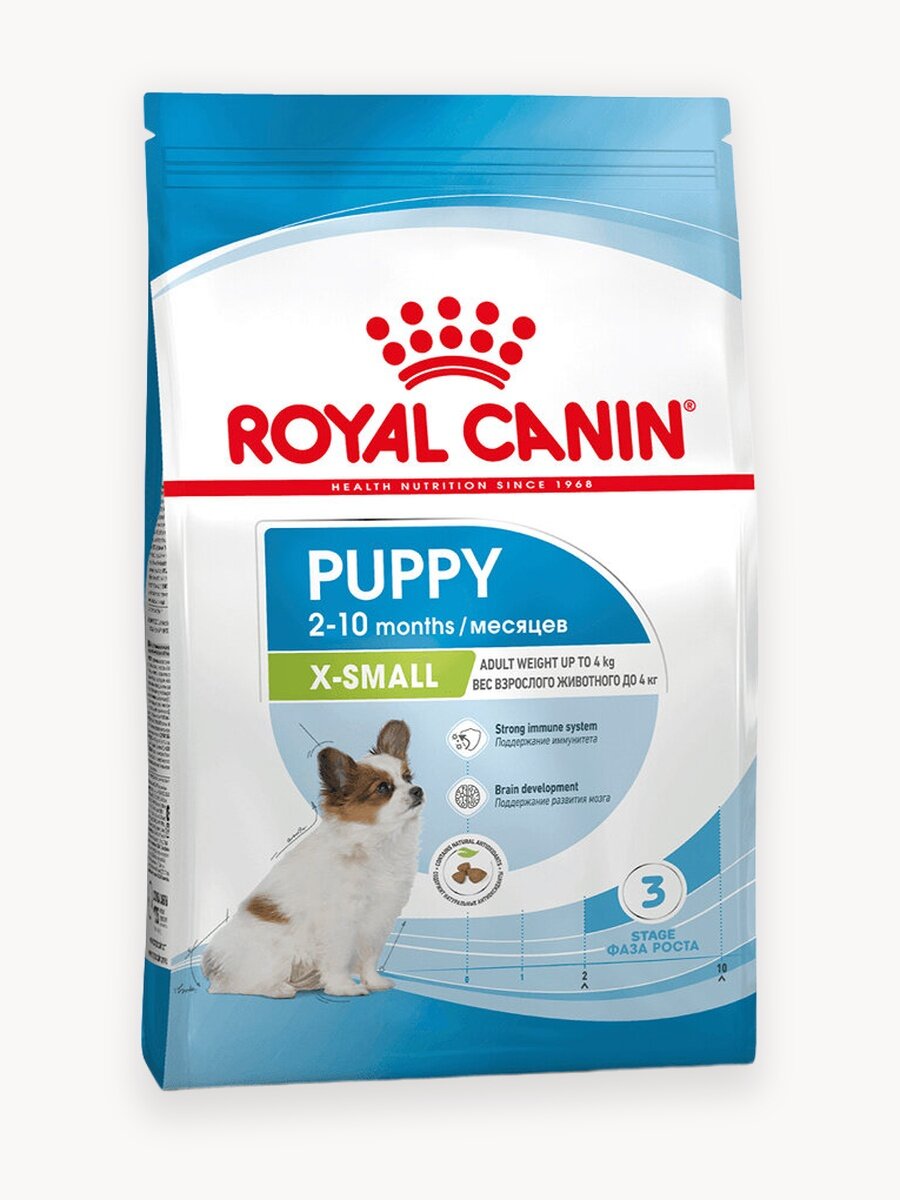 Сухой корм для щенков Royal Canin X-Small Puppy для миниатюрных пород, 1,5 кг