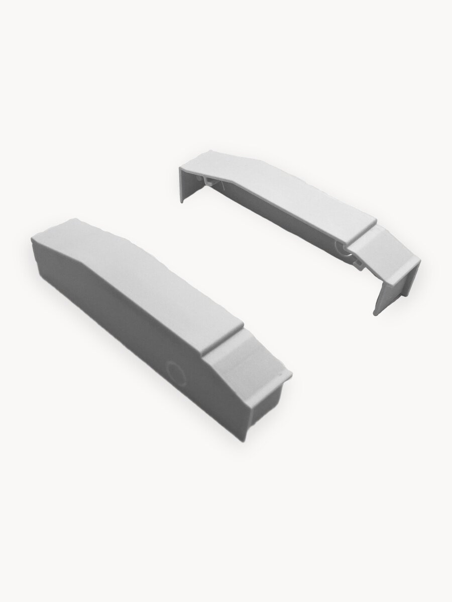 Торцевая крышка (комплект из 2-х штук) для Теплого плинтуса Mr.Tektum Modul белый