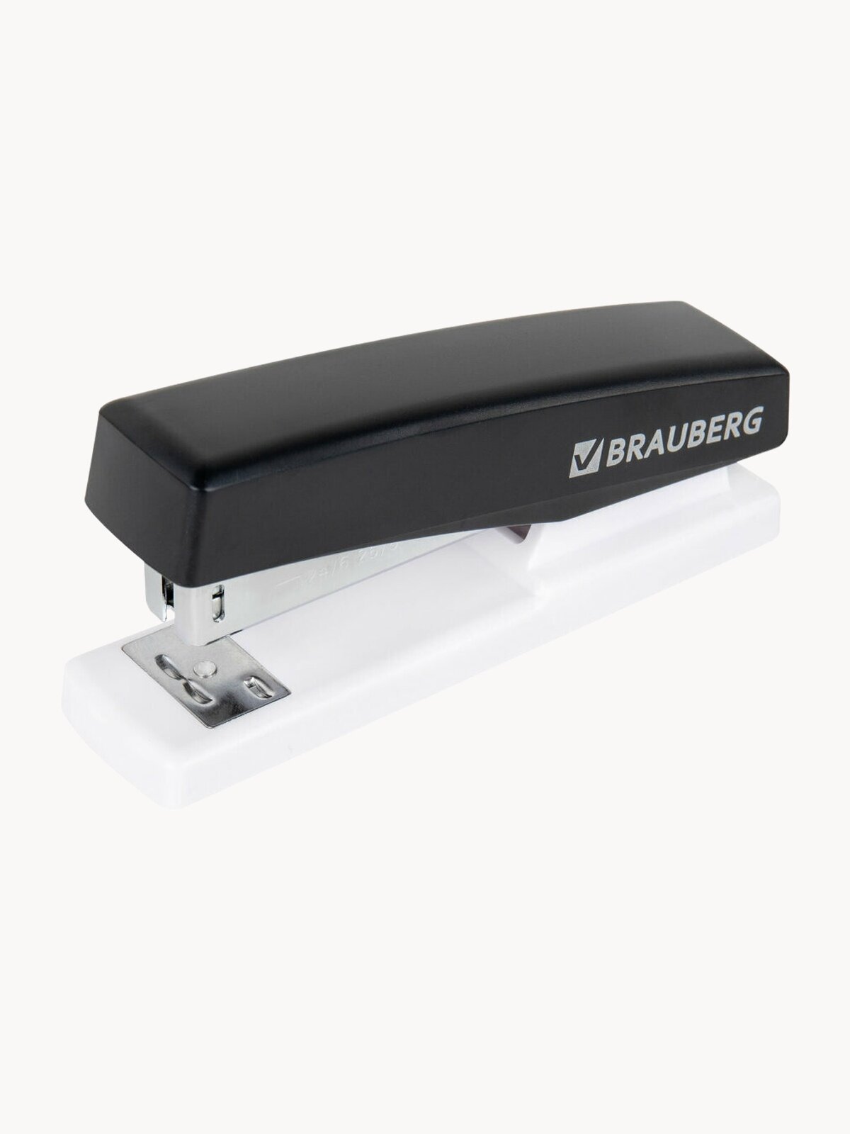 Степлер канцелярский маленький для бумаги №24/6 26/6, до 30 листов, черный, Brauberg Style Max, 272749