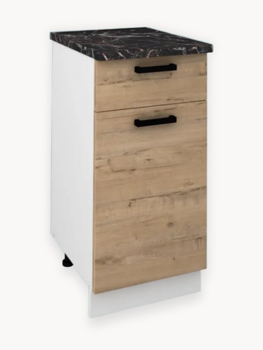 Кухонный модуль напольный со столешницей, шириной 30 см, Брауни Н300-1Я