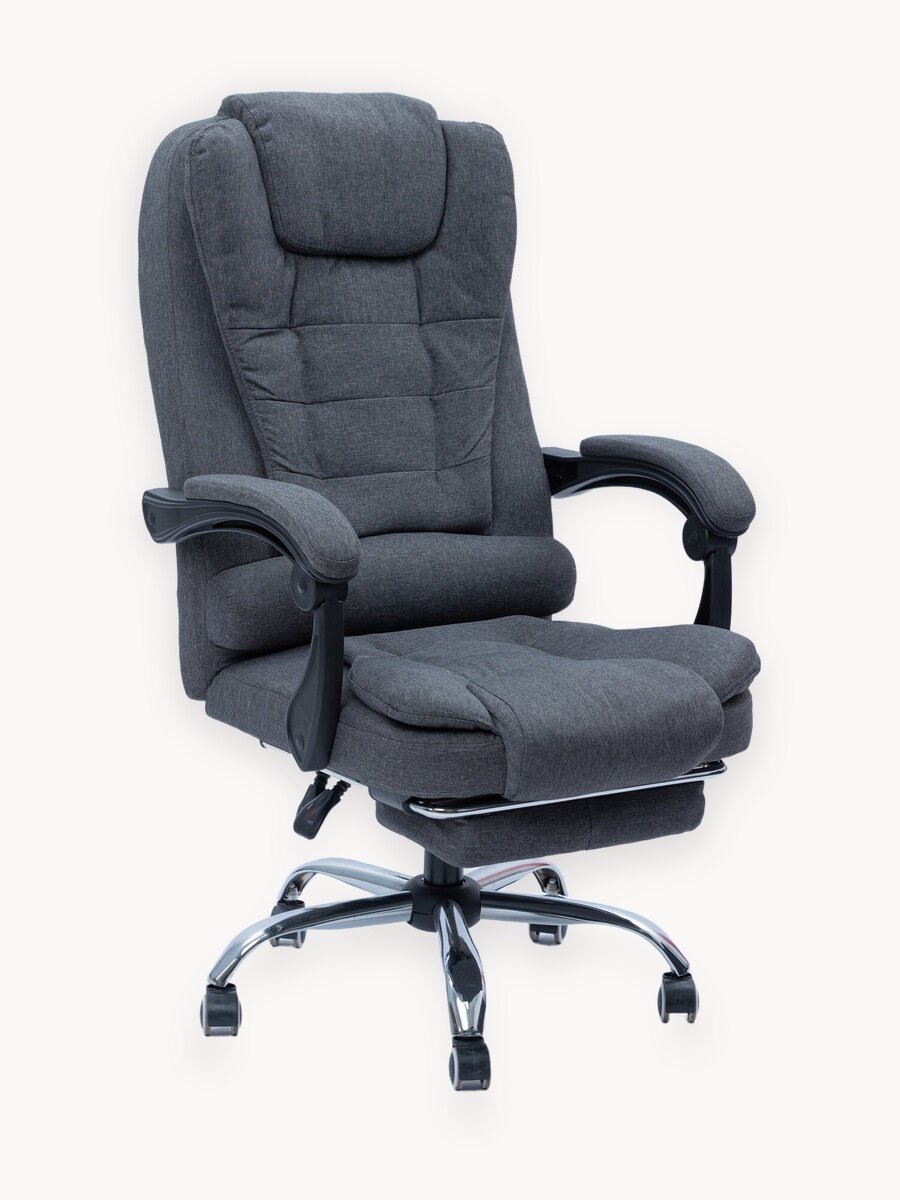 Компьютерное кресло с массажем, цвет: темно-серый