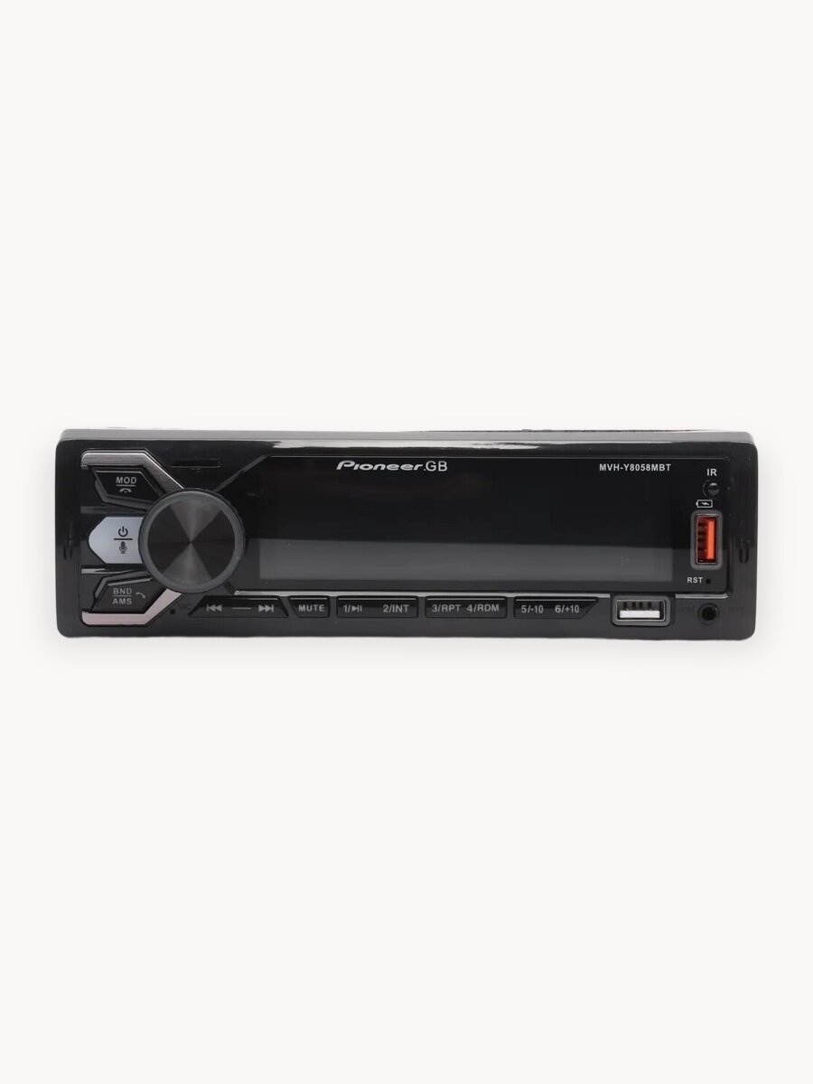 Автомагнитола Pioneer 1 DIN модель 8058, 6*55 Вт, Bluetooth, MP3, USB, AUX и SD 7 цветов экрана