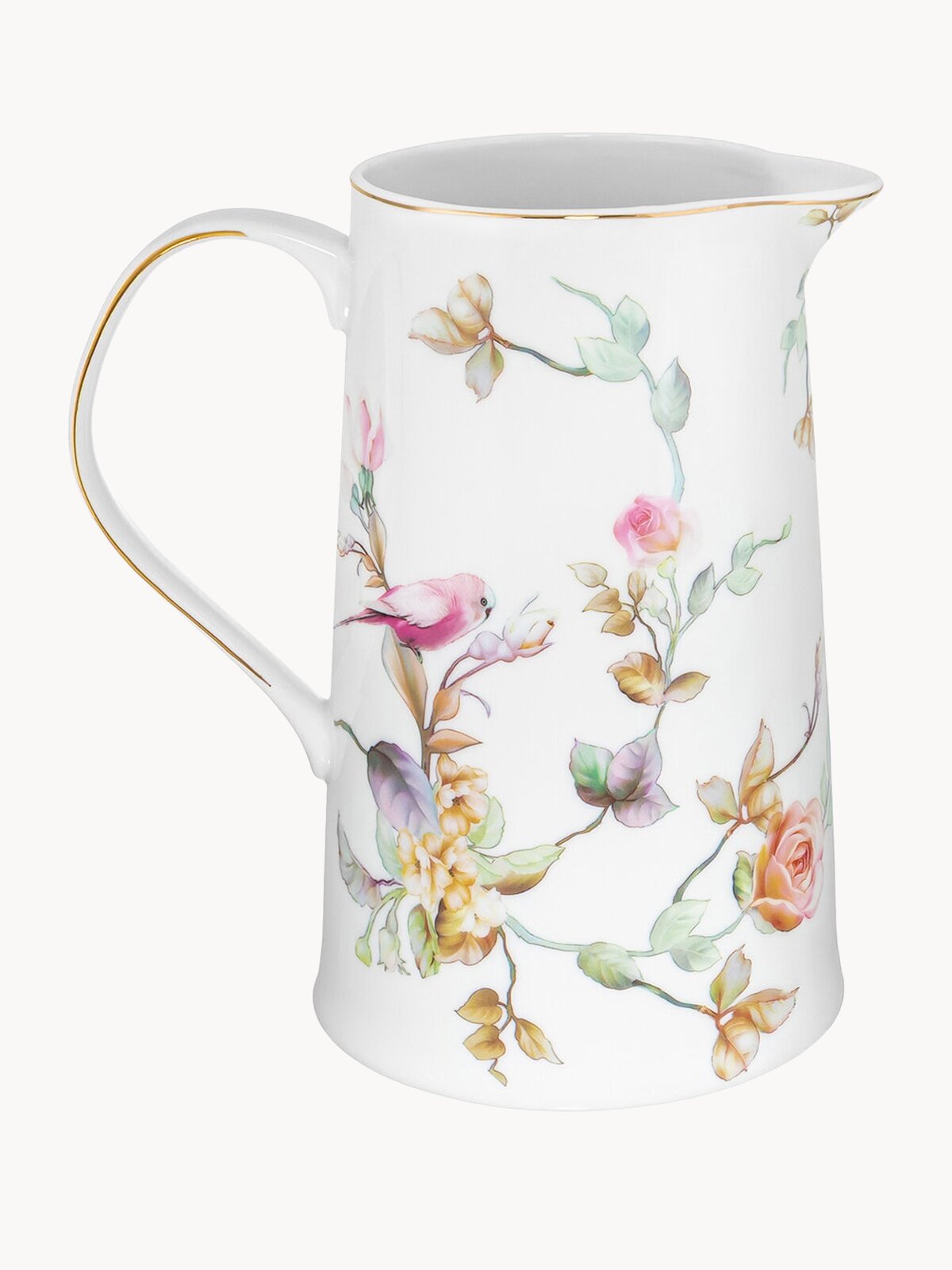 Кувшин 1,65 л Elan Gallery Певчие птички, 17,5х13х20,5 см, фарфор