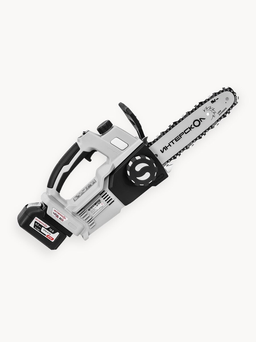 Бесщеточная аккумуляторная пила цепная АПИ, 18В, 1 АКБ 4,0Ач, ЗУ, картон