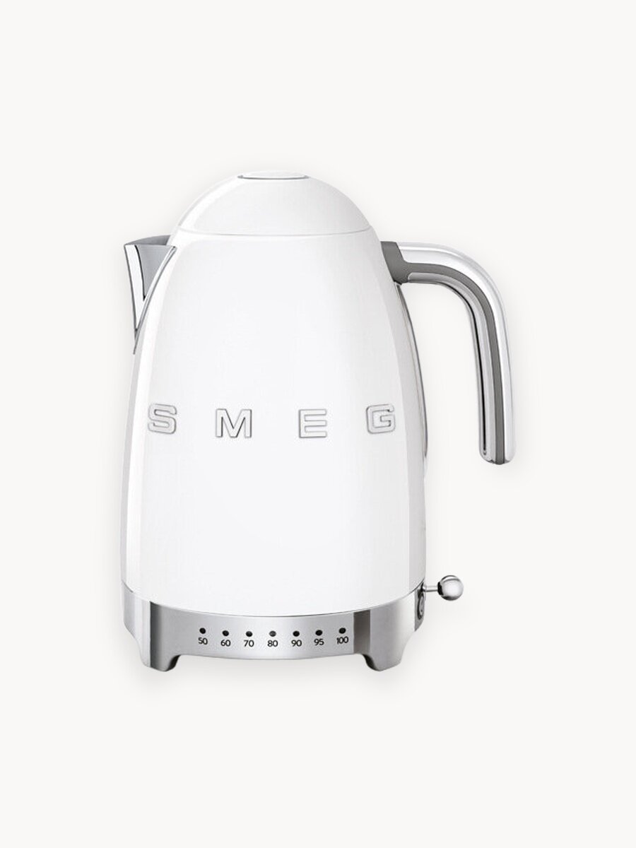 Электрический чайник SMEG с терморегулятором KLF04CHMEU, 1,7 л, 2400 Вт, нержавеющая сталь