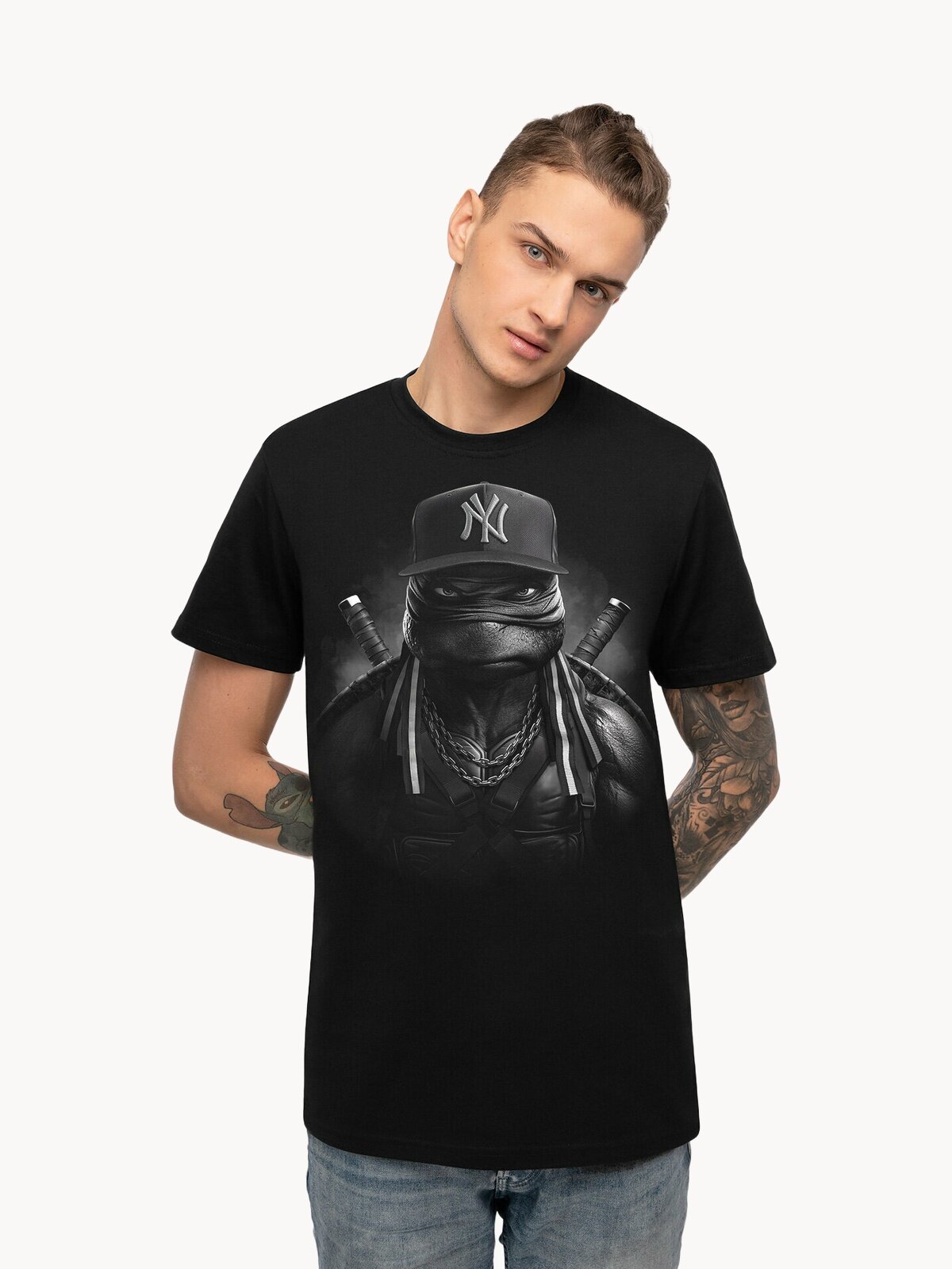 Футболка светящаяся с принтом Черепашки Ниндзя