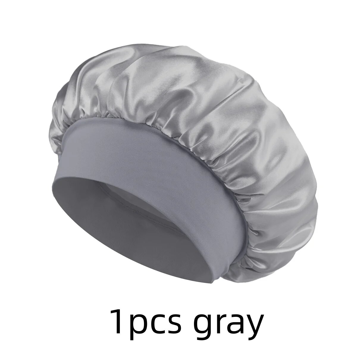 Набор шелковых шапочек для сна из 1/3/5/10 шт. 1pcs gray