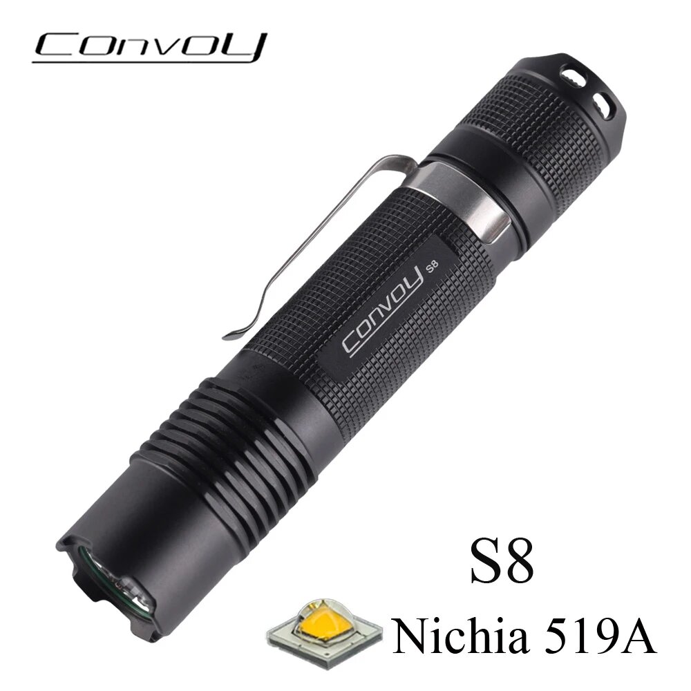 Фонарик CONVOY S8 с Nichia 519A LED 4000K, No battery
