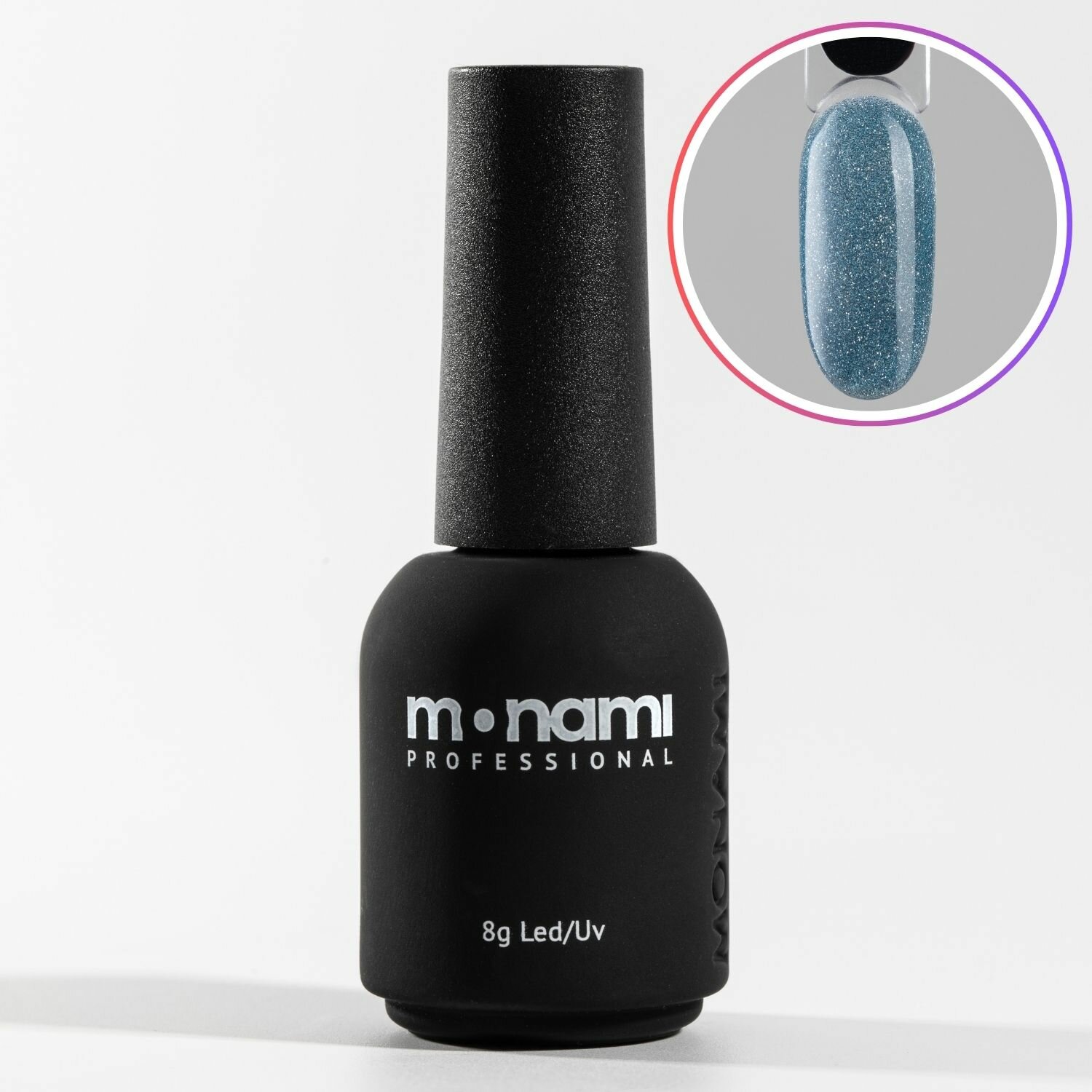 Гель-лак Monami Millennium Sky Blue 8 г со светоотражающими частицами в голубом оттенке