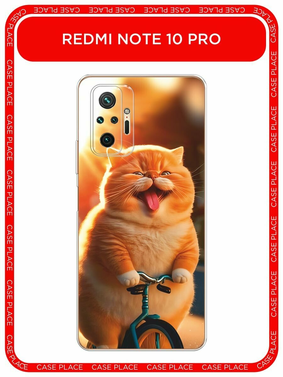 Чехол на Xiaomi Redmi Note 10 Pro / Сяоми Редми Нот 10 Pro с принтом "Кот на велике"