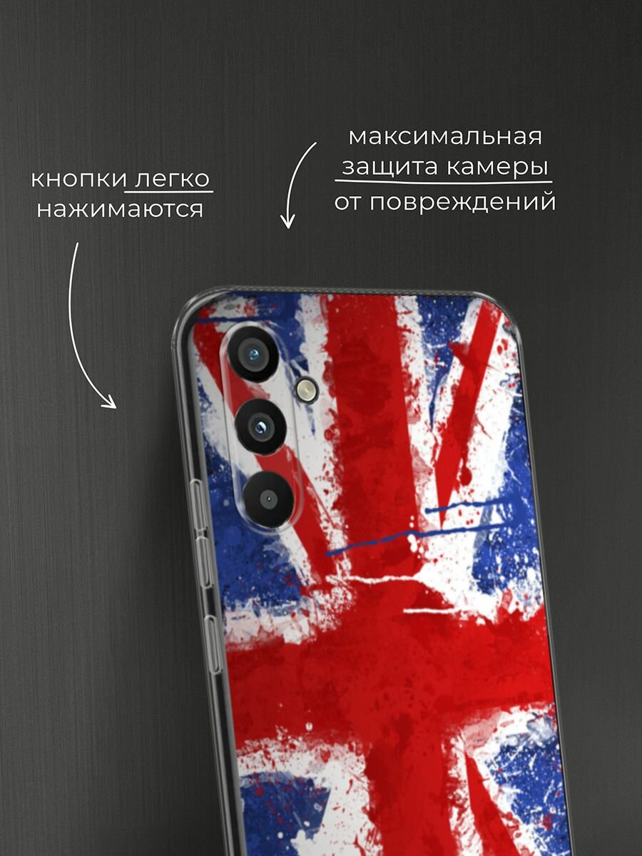 Чехол на Samsung Galaxy A34 / Самсунг A34 с принтом "Флаг Великобритании 2" — фото 1