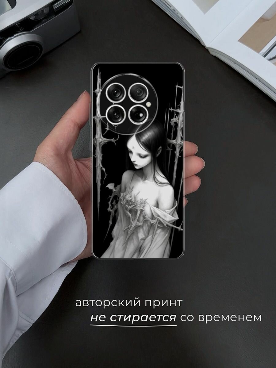 Чехол на OnePlus 13 / Ван Плас 13 с принтом "Грустная готическая девушка" — фото 1