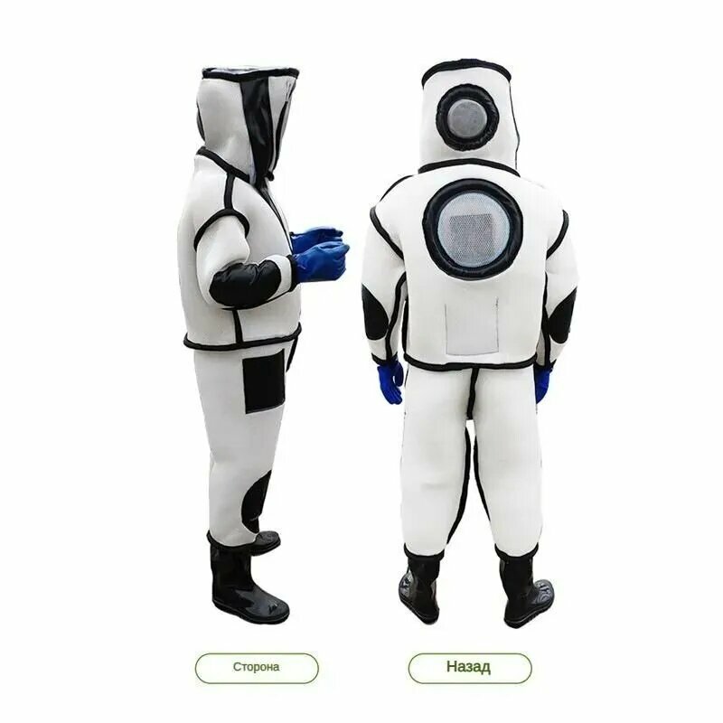 Утолщенный цельный костюм hornet для защиты от укусов и отвода тепла, полный комплект дышащей одежды для пчел в стиле веера, износостойкий для ловли шершней