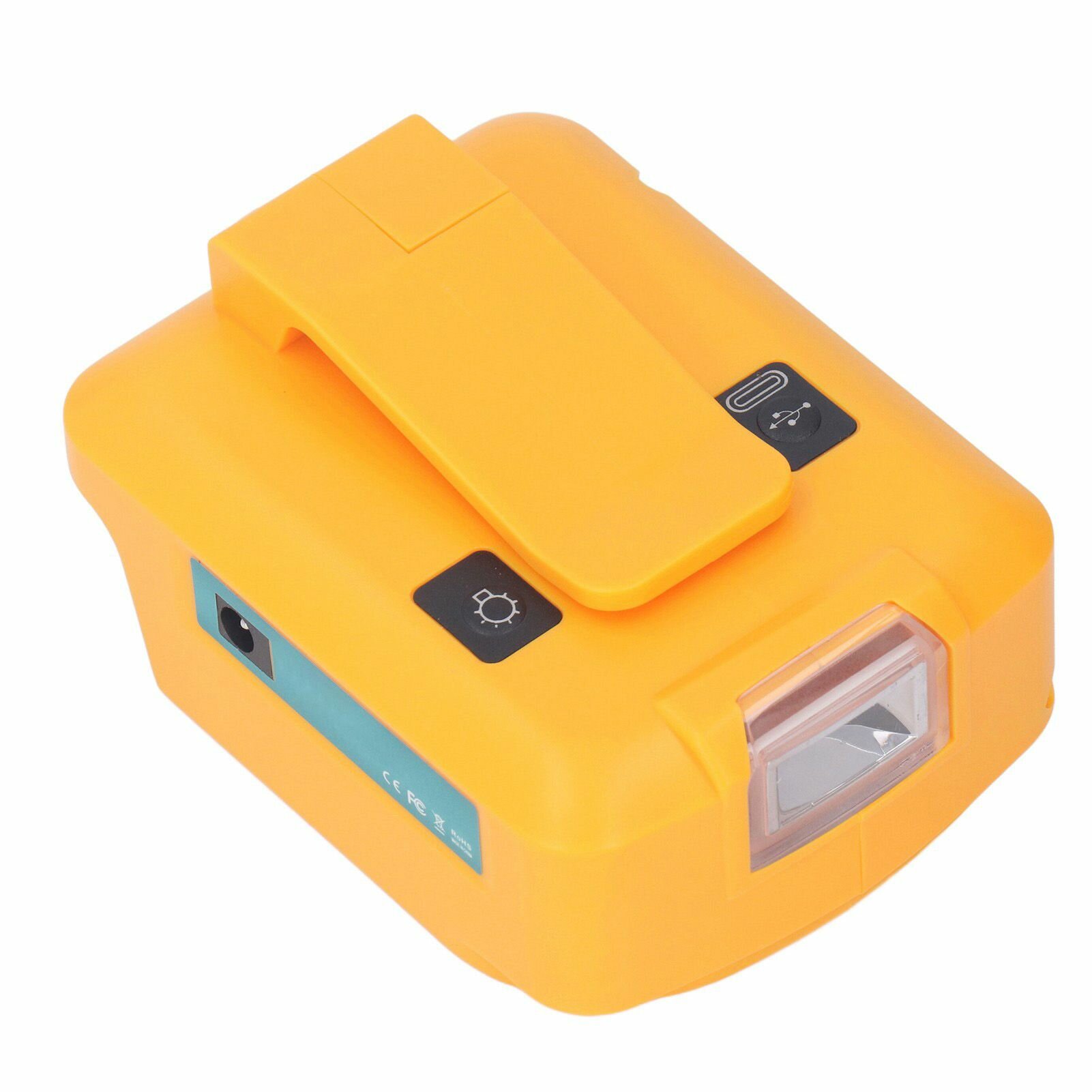 Светодиодный аккумуляторный адаптер типа C USB-порт DC12V 2A Выходной преобразователь литиевой батареи для DCB180 DCB181 18 В 20 В