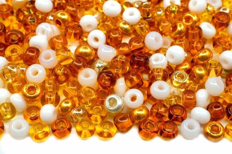 Бисер чешский PRECIOSA круглый 6/0 микс № 4 разноцветный, 50г