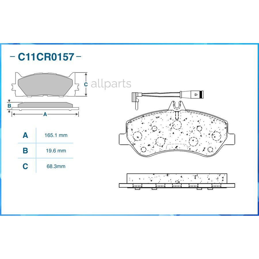 CWORKS C11CR0157 Колодки передние CWORKS C11CR0157