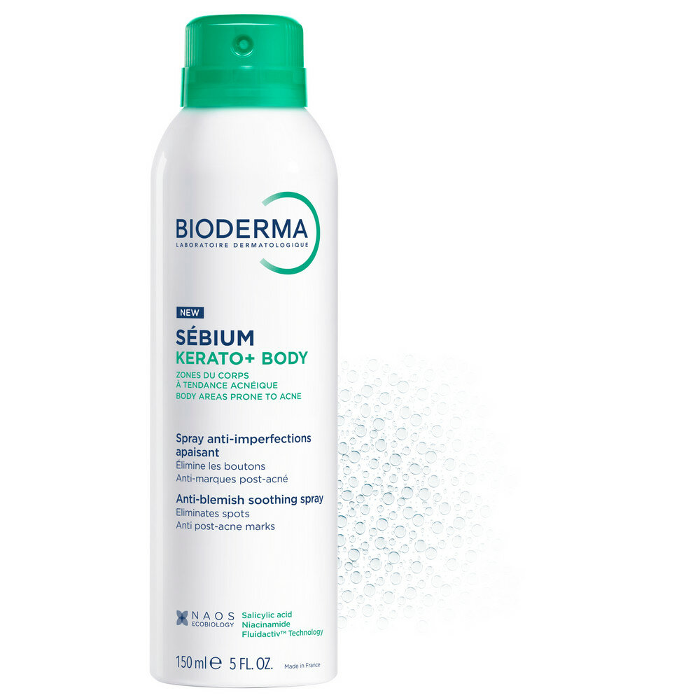 Bioderma Себиум Керато+ Cпрей для тела против несовершенств 150 мл