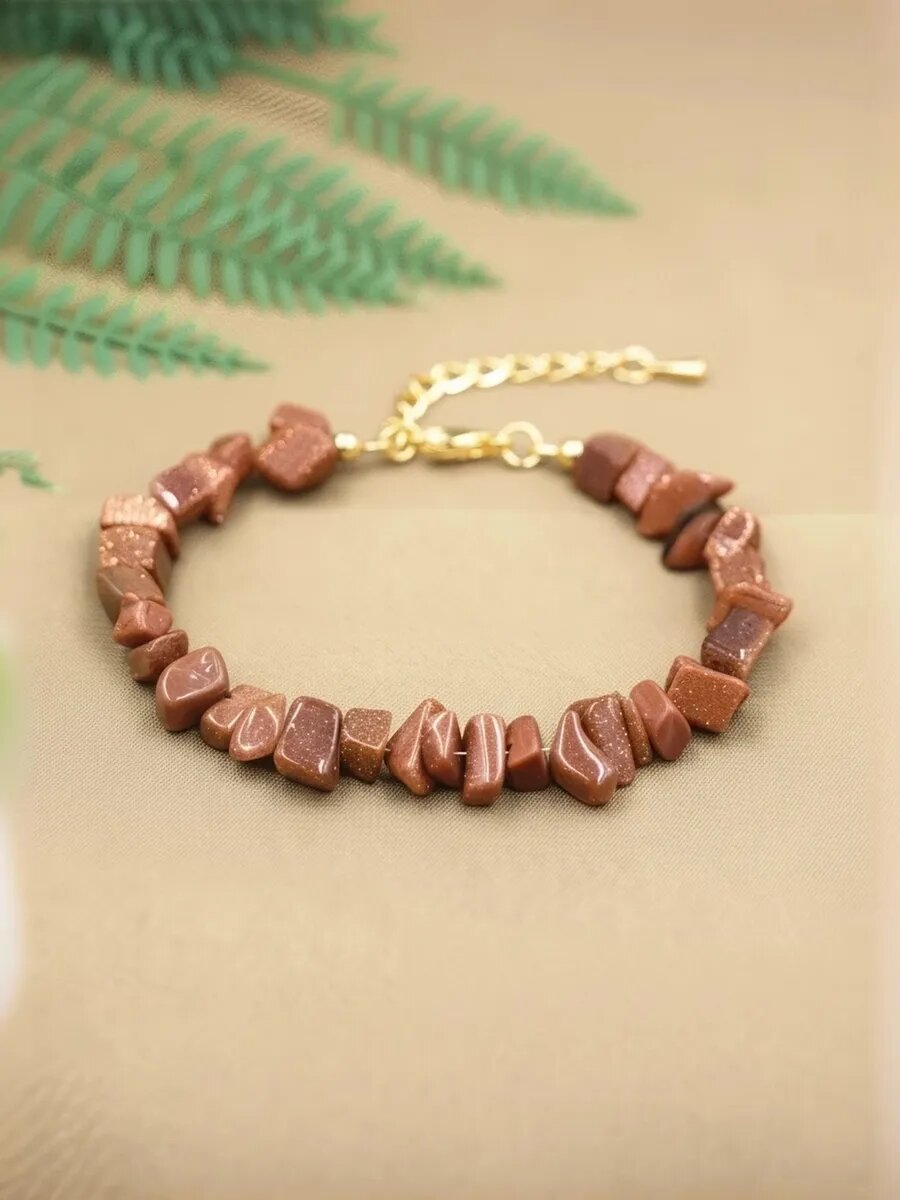 Плетеный браслет, авантюрин