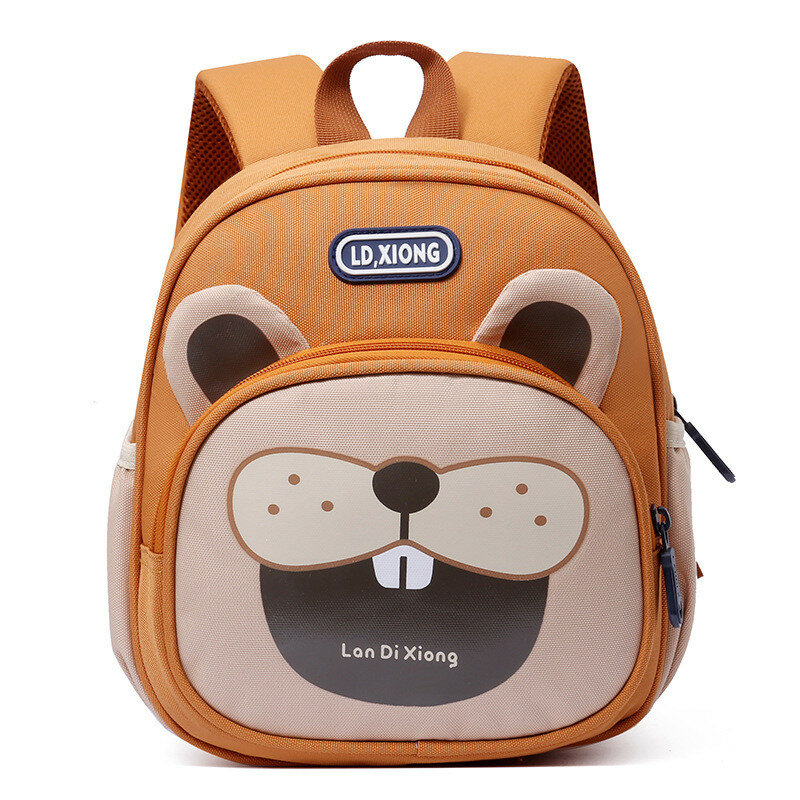 Rucsac deti oxford material kids with lightweight design for school use, yellow brown