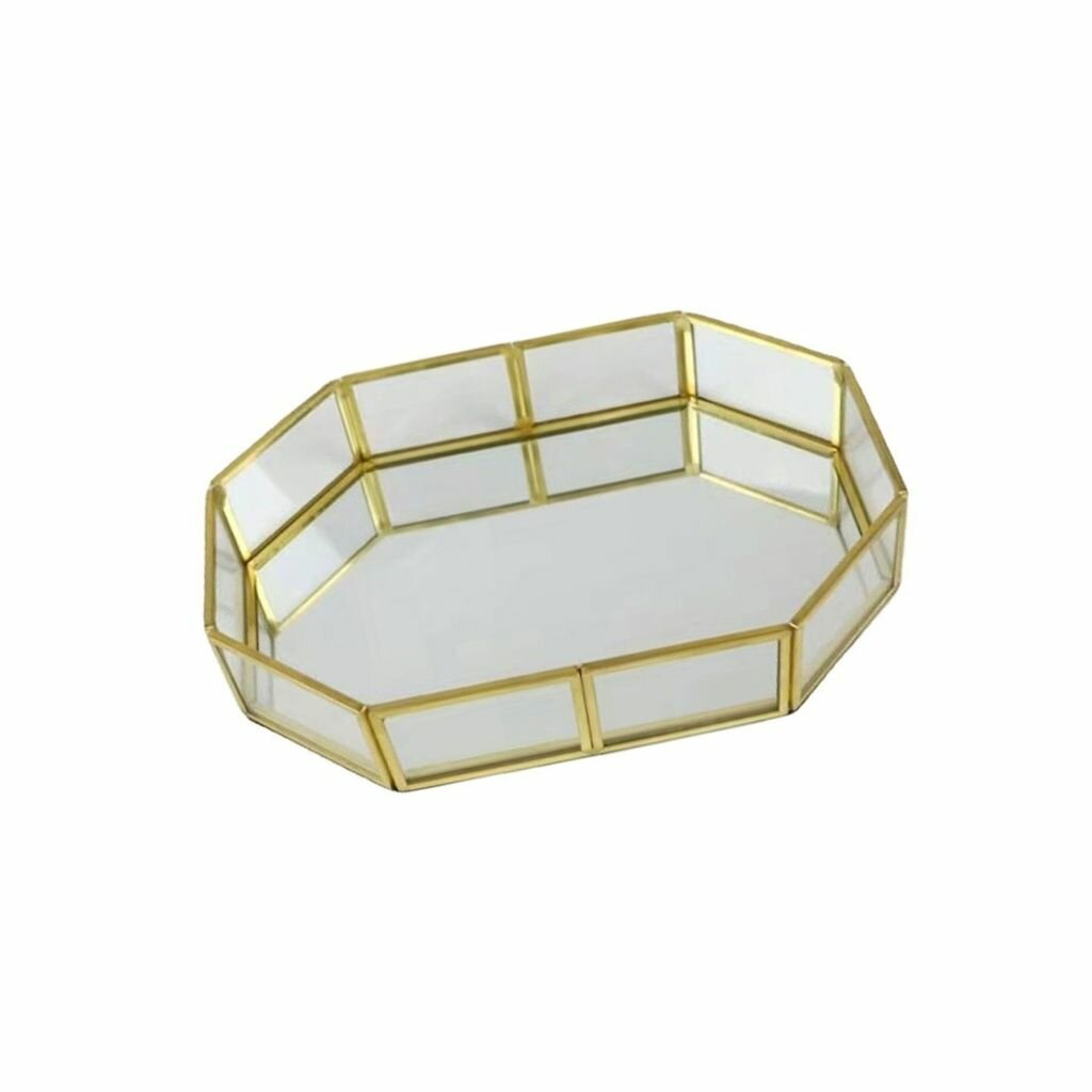 Коробка для хранения, (один) золотой поднос для духов, коробка для хранения косметических украшений-20 14 4.5