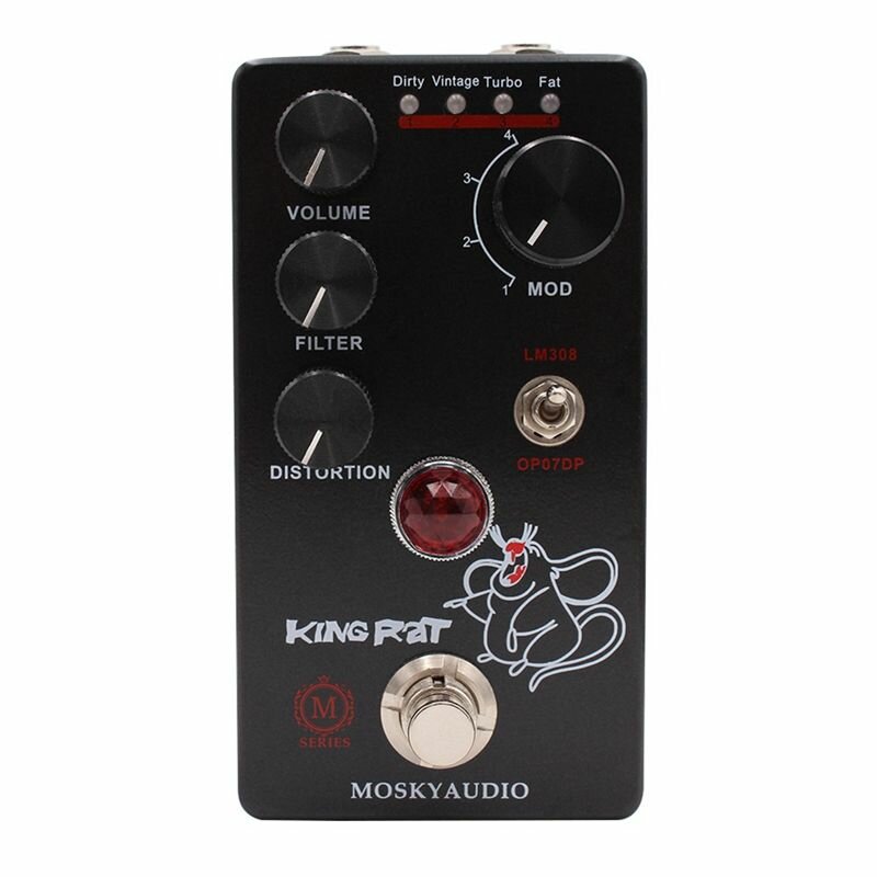 MOSKYAUDIO KING RAT Гитарная педаль эффектов Процессор Distortion Детали-WHD-YG1003