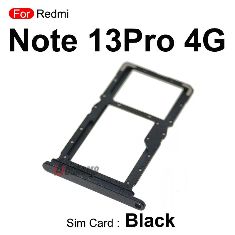 Держатель SIM-карты для Redmi Note 13 Pro 4G, черный