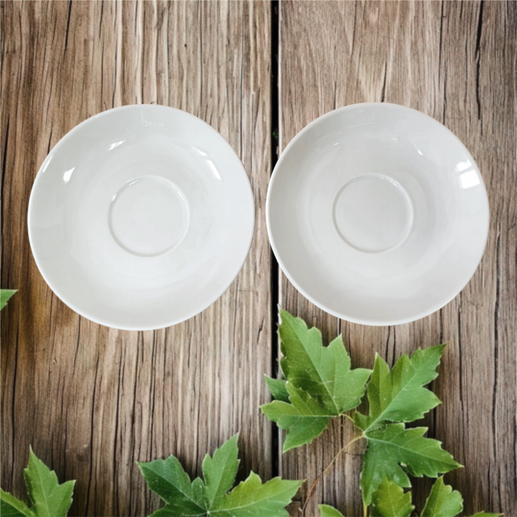 Блюдце фарфоровое 14 см 2 штуки Дулевский фарфор