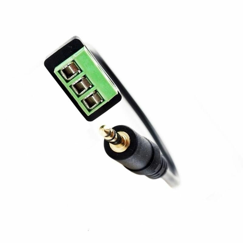 Позолоченный 3,5-мм двухканальный аудиокабель-адаптер для подключения проводов зеленого цвета без припоя