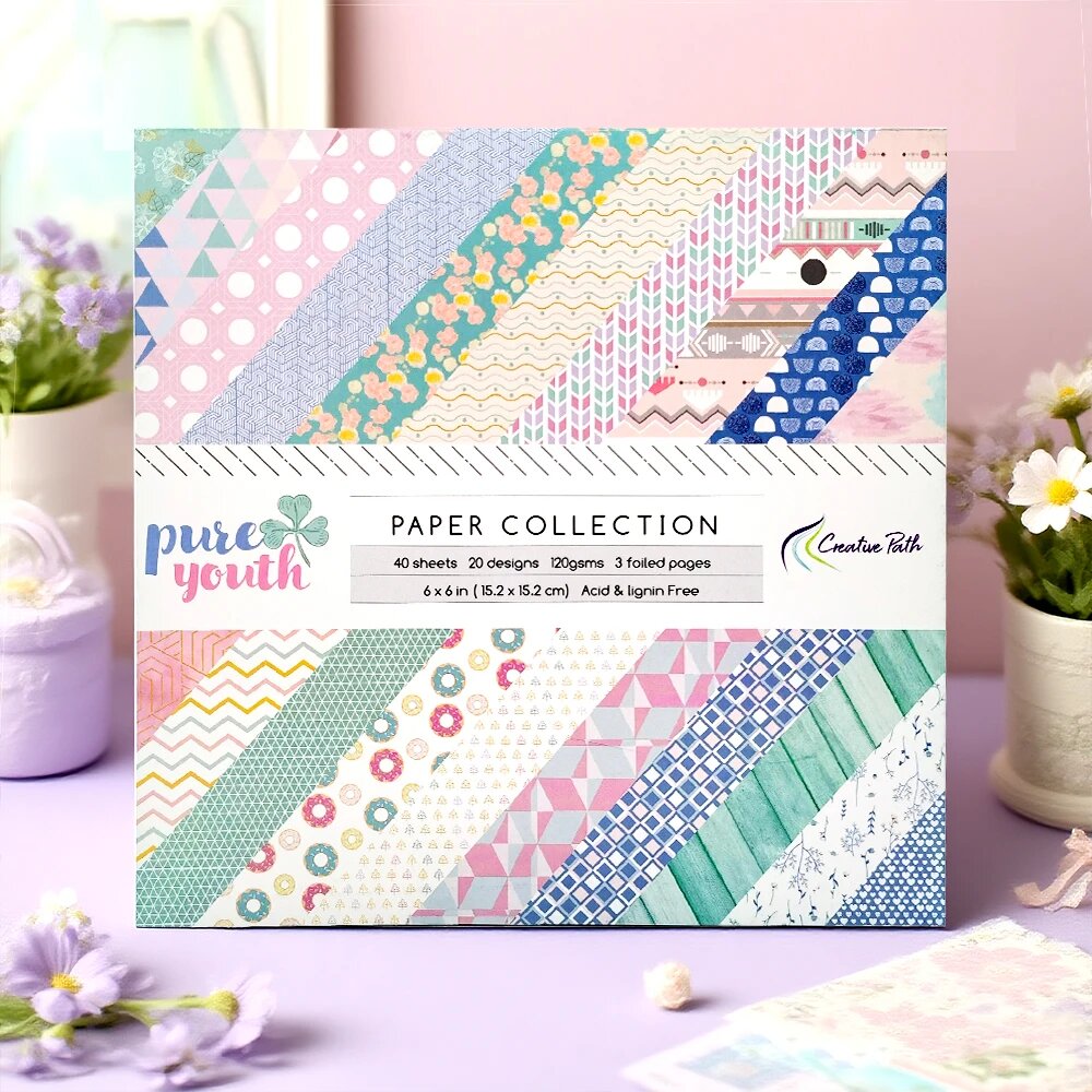 Бумага для скрапбукинга The Creative Path 6"x6", 40 листов