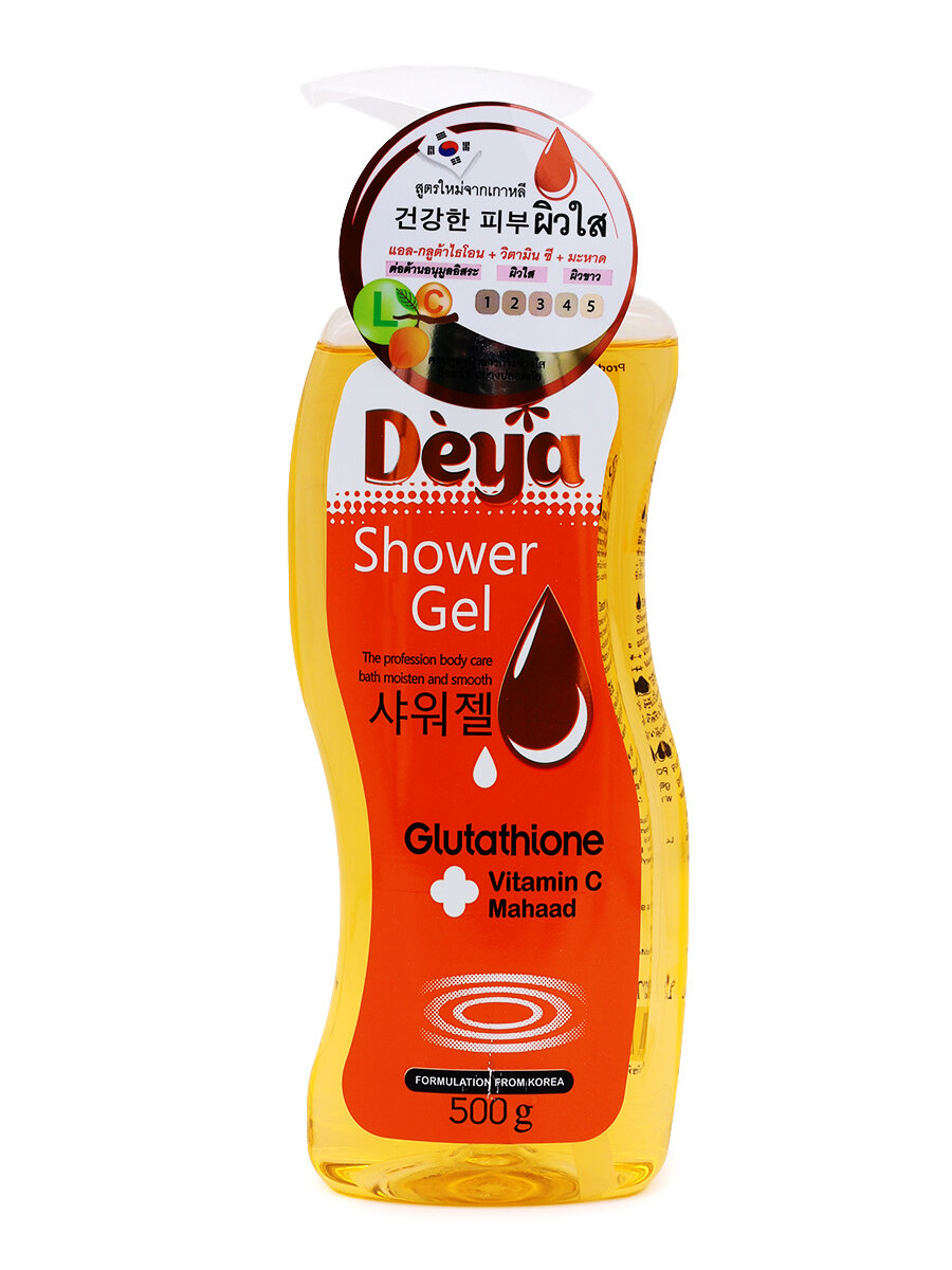 Deya Гель для душа с глутатионом, витамином C и хлебным деревом Shower Gel Glutation Vitamin C Mahaad, 500 г