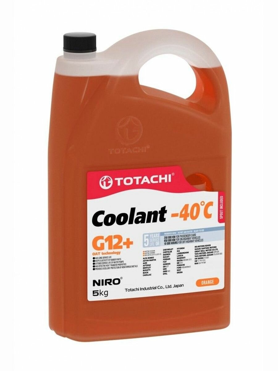 Антифриз G12+ оранжевый 5кг TOTACHI