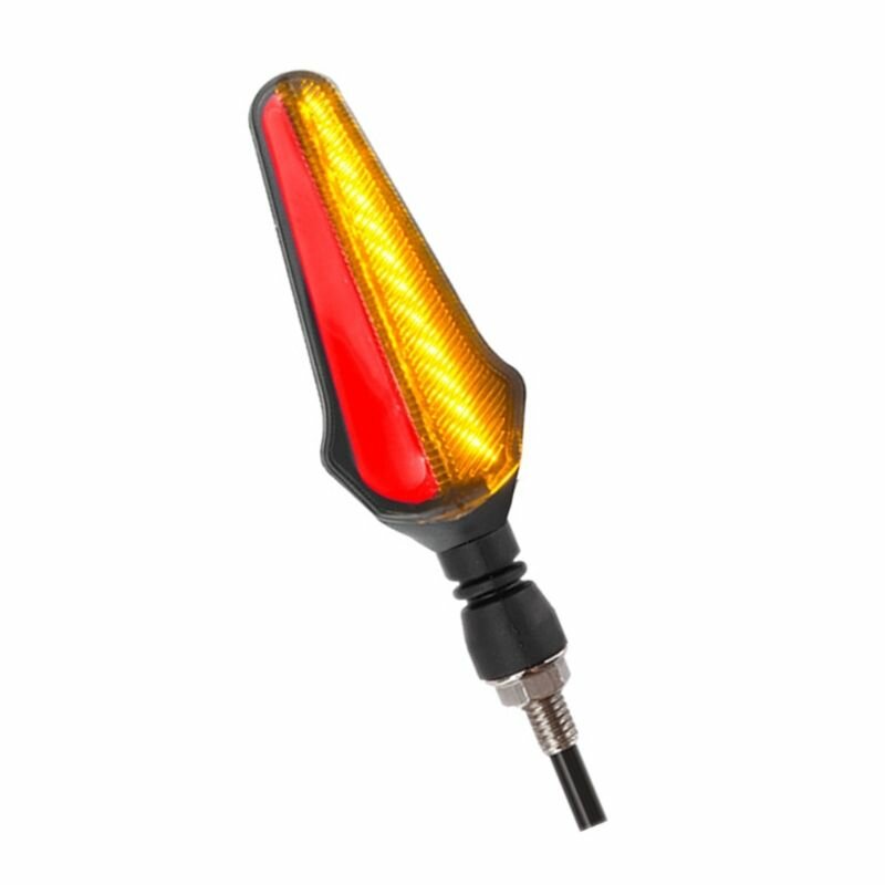 Двухцветный световой индикатор поворота мотоциклетной бегущей воды-красный и желтый воды