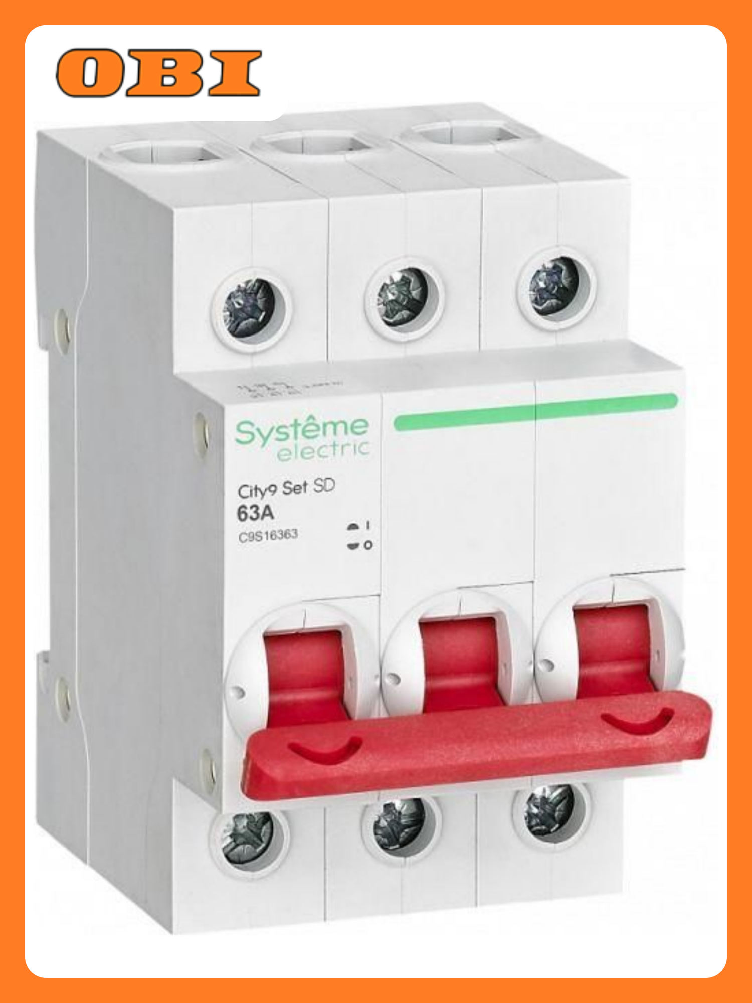 Выключатель нагрузки Systeme Electric City9 Set, 3 полюса, 63A, IP20