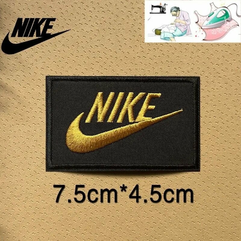 Nike Вышитая нашивка из Липучка размеры75*45мм