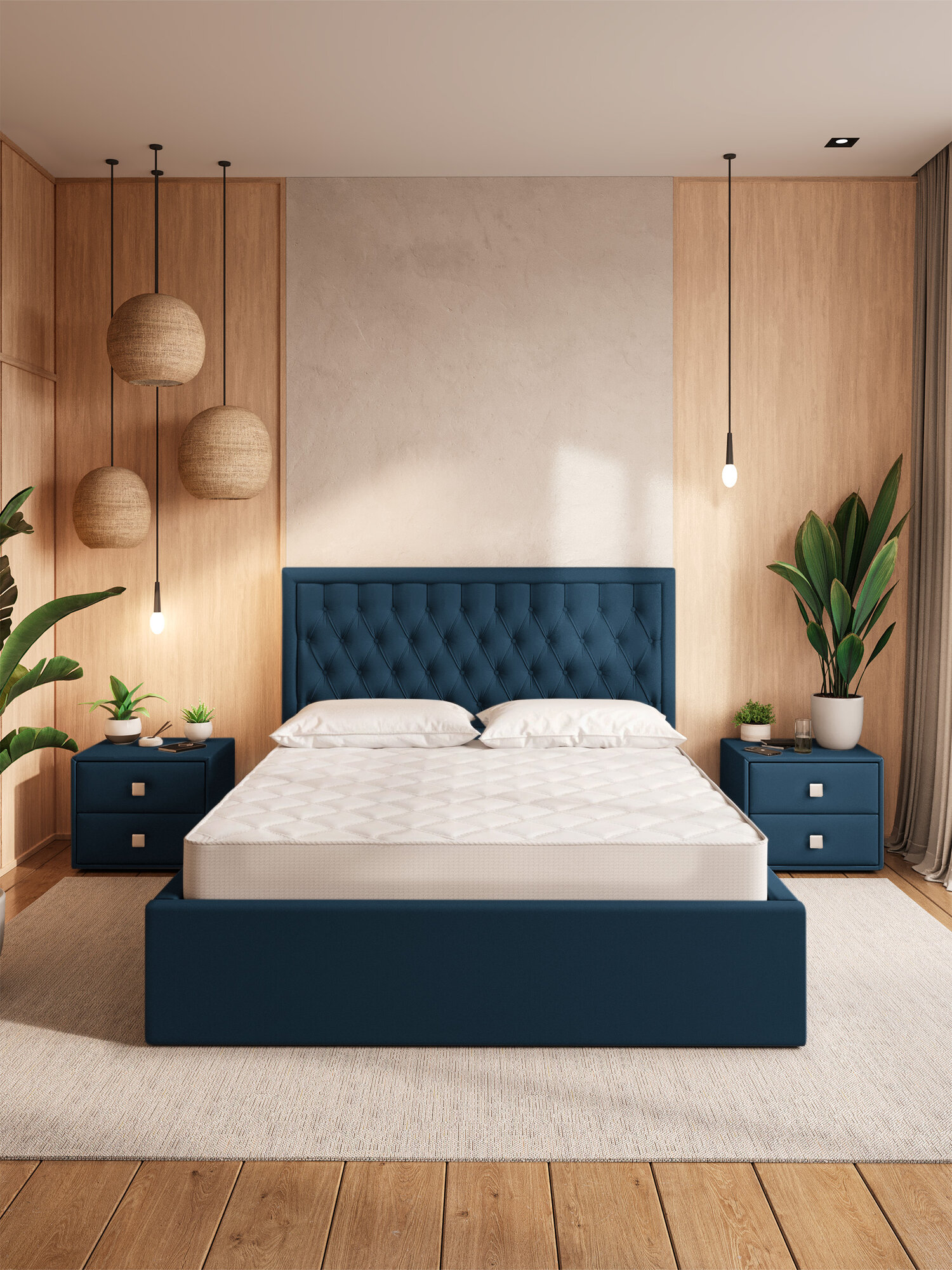 Кровать двуспальная 160х200 с подъемным механизмом, Валенсия с мягким изголовьем для дома и спальни, ортопедическое основание, ящик для белья