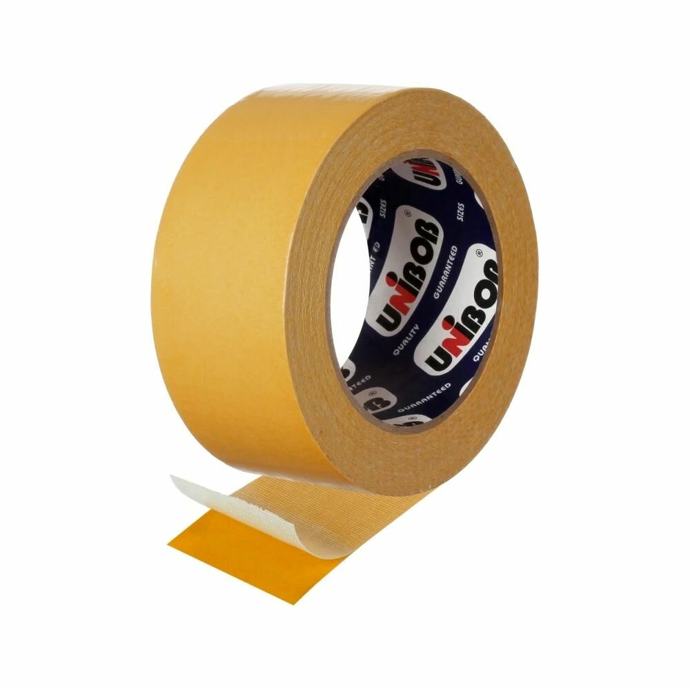 Двухсторонняя клейкая лента UNIBOB тканевая 25 мм х 25 м 211742
