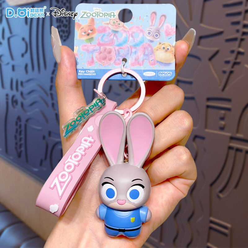 Официальный плюшевый брелок Zootopia с пушистым шариком, игрушка Ника Фокса, аниме-мерч, подвеска для рюкзака