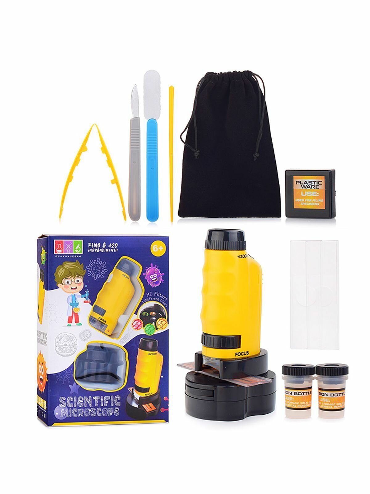 Игровой набор "Микроскоп" с аксессуарами (2120A-1)