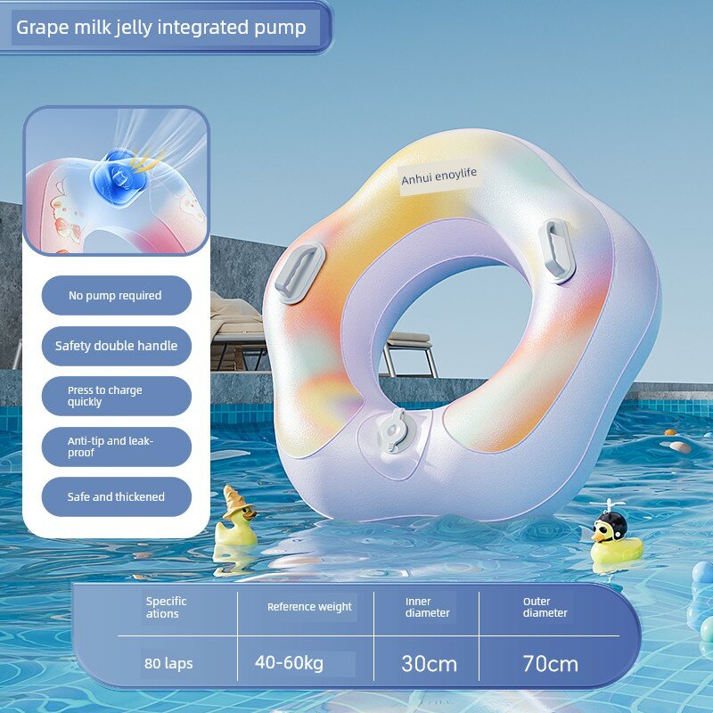 Swimming Ring for Adults and Children, Thickened Anti-Rollover Life-Saving Equipment for Men and Women,