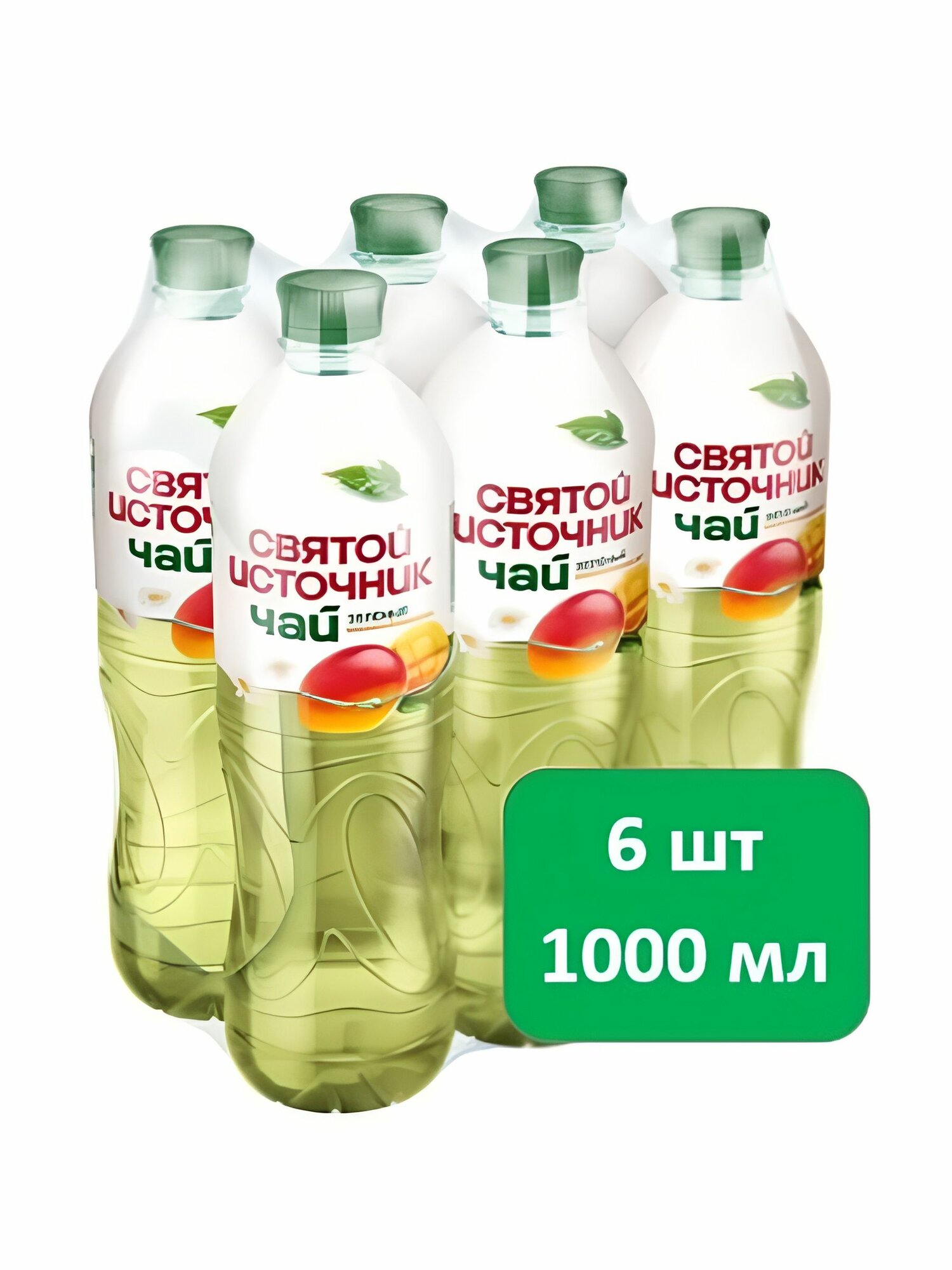Холодный чай Святой Источник зеленый манго-ромашка, 1000мл. Упаковка 6 шт.