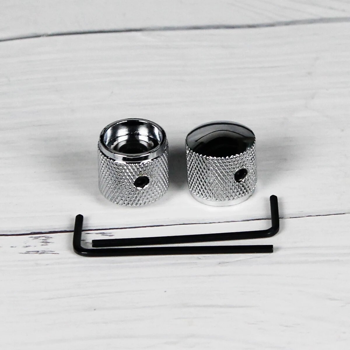 FLEOR Ручки для бас-гитары 2 шт. Серый, 2pcs Chrome