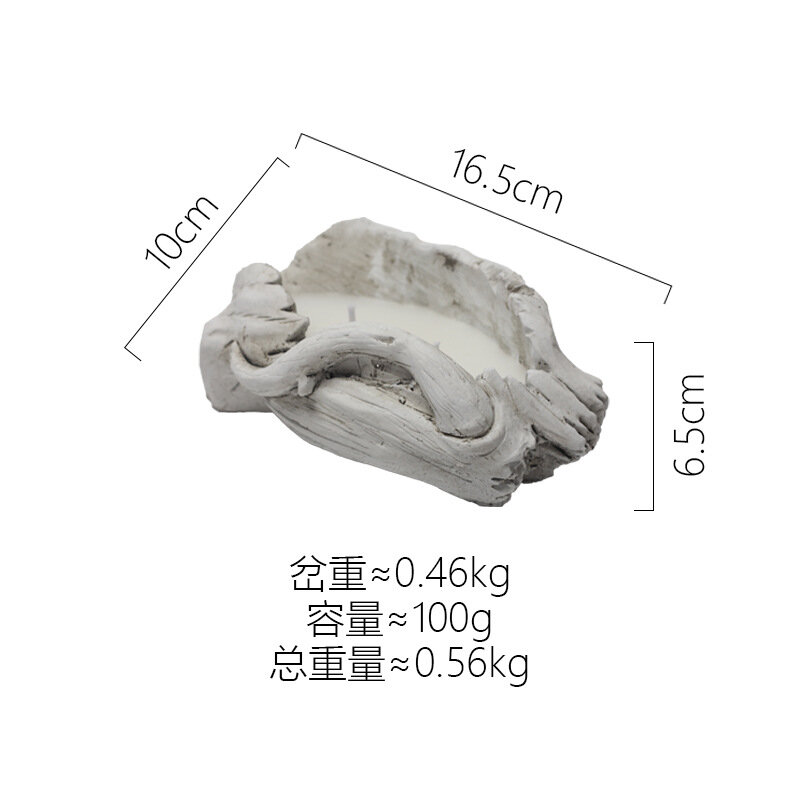 Винтажная антикварная простая керамическая домашняя ароматическая свеча, пустой подсвечник, украшение, контейнер для соевого воска, неправильной формы