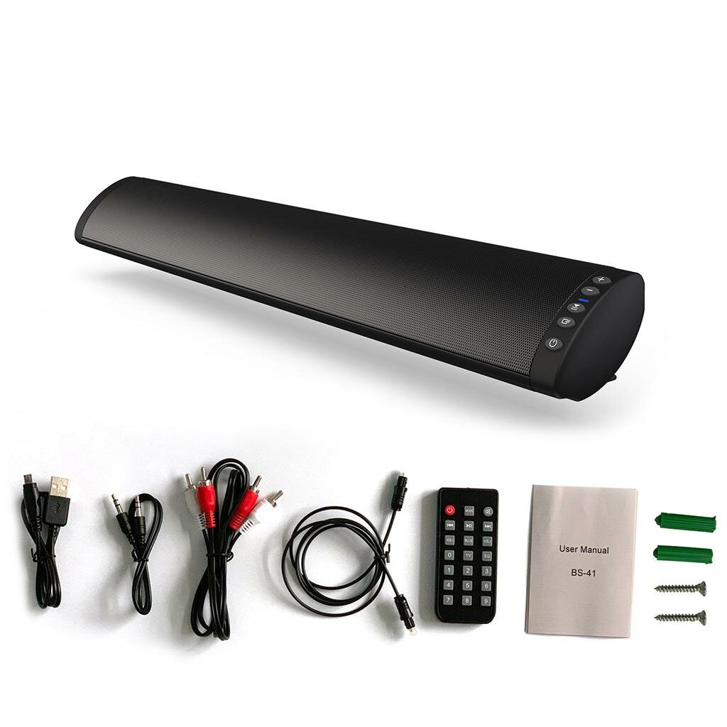 Двухъядерная колонка для ТВ с Bluetooth и кабелем 3,5 мм, BS-41 большой
