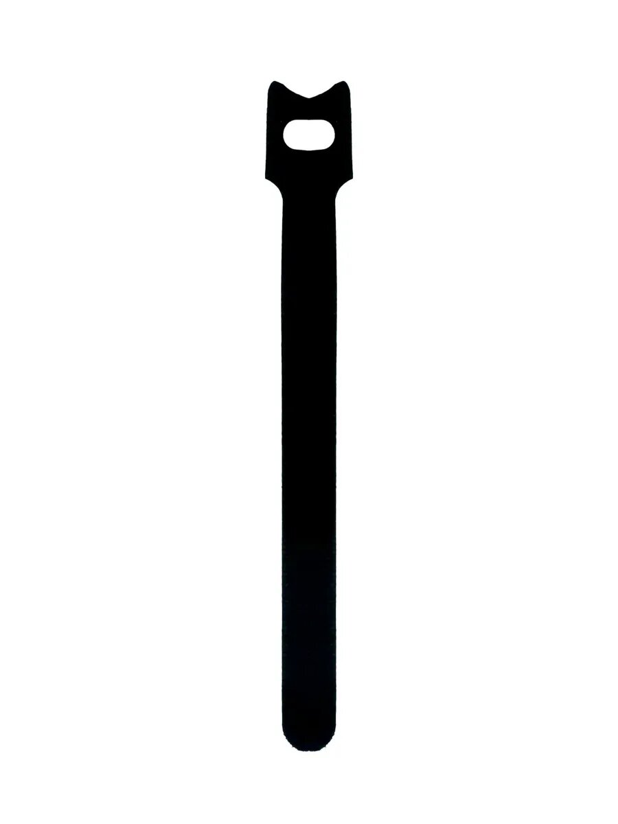 Стяжка-липучка Filum FL-CMT-200-BK 200x12 мм, 12 шт, мягкая пряжка, цвет черный (кабельный организатор)