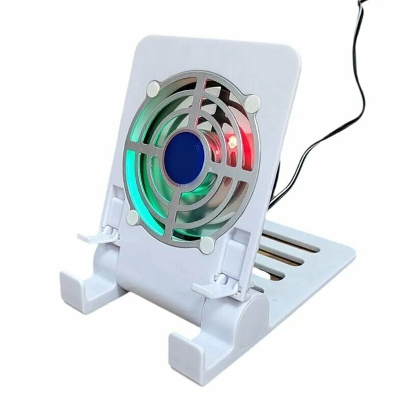 1 шт Подставки и держатели для смартфонов Ленивый держатель мобильного телефона складной прикроватный с вентилятором охлаждения-белый-со светом
